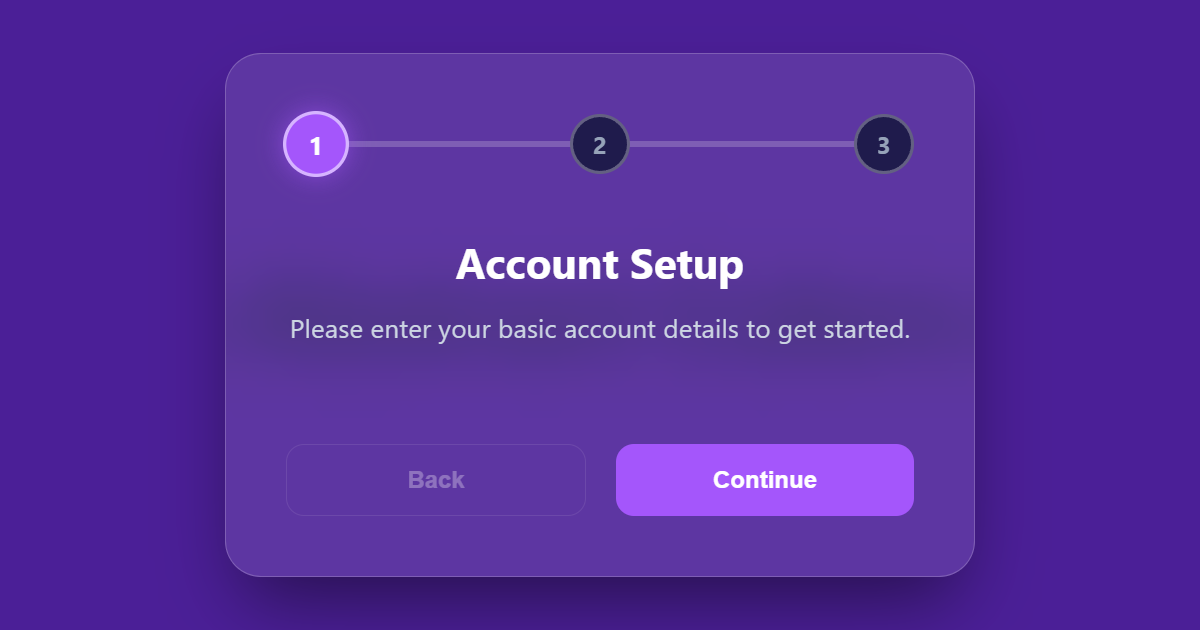 Glassmorphism Multi-Step Wizard JS (Code Snippet) - CodeShack