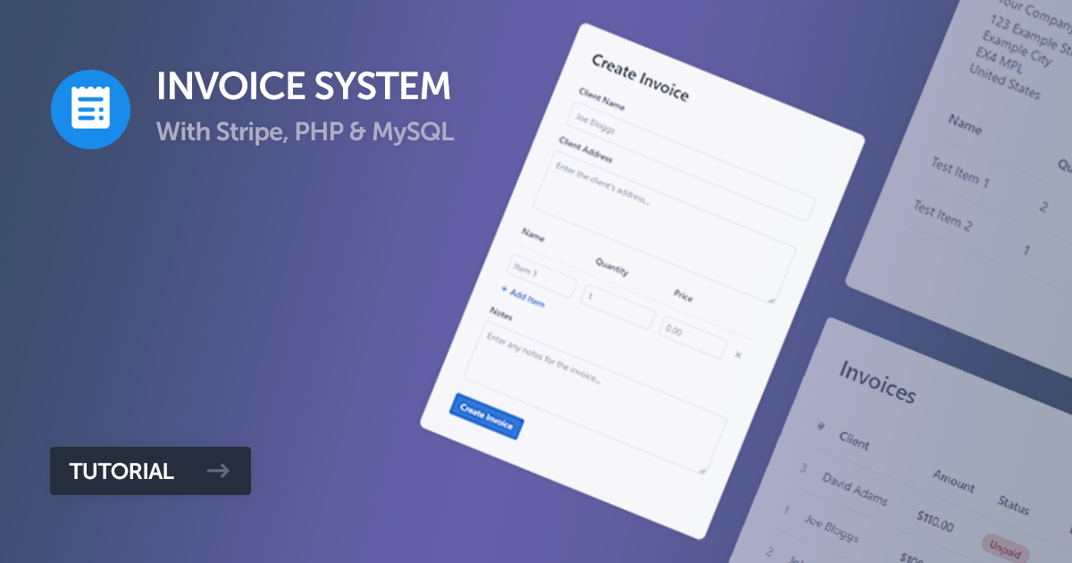 Build an Invoice System with Stripe, PHP, and MySQL