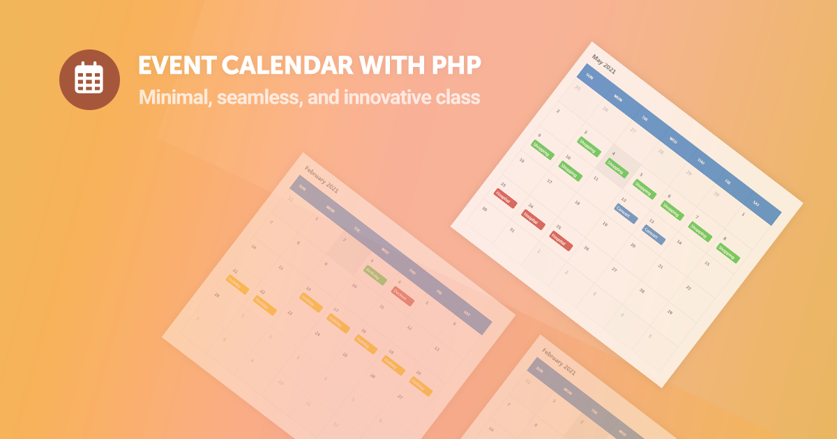 Event Calendar with PHP