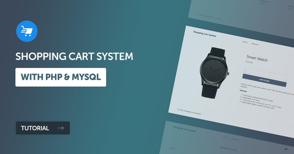 Shopping Cart System with PHP and MySQL