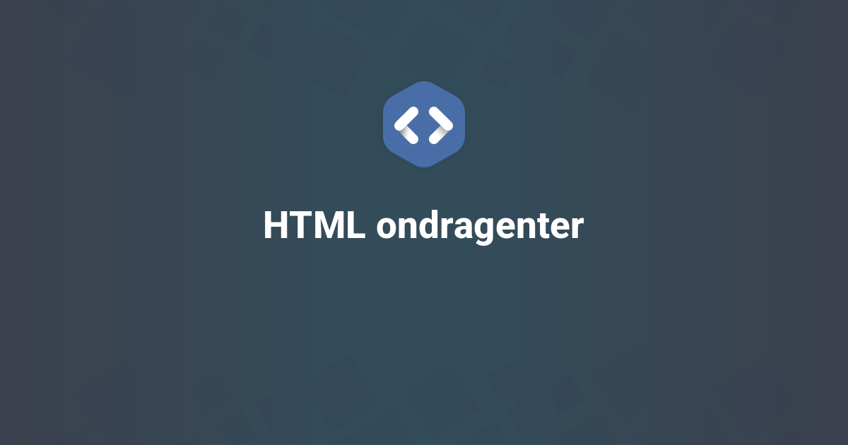 HTML ondragenter tag