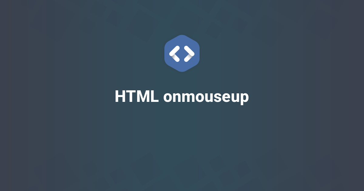 HTML onmouseup tag