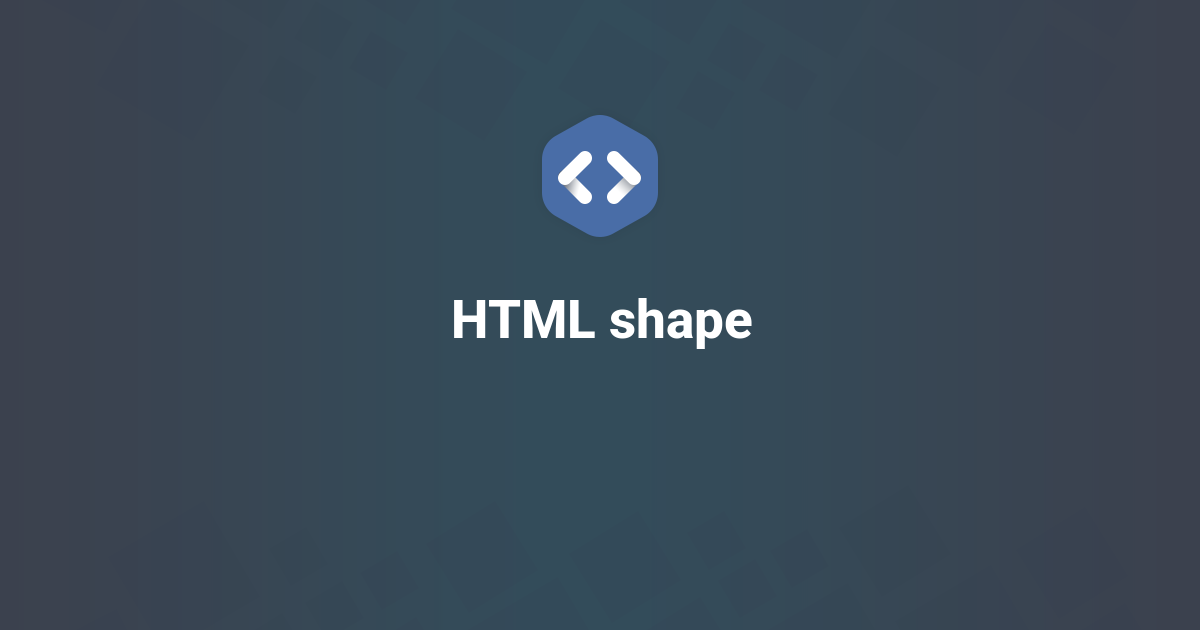 HTML shape tag