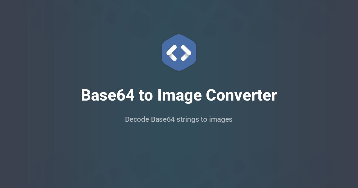 Base64 to Image Converter - Decode Data URI Online