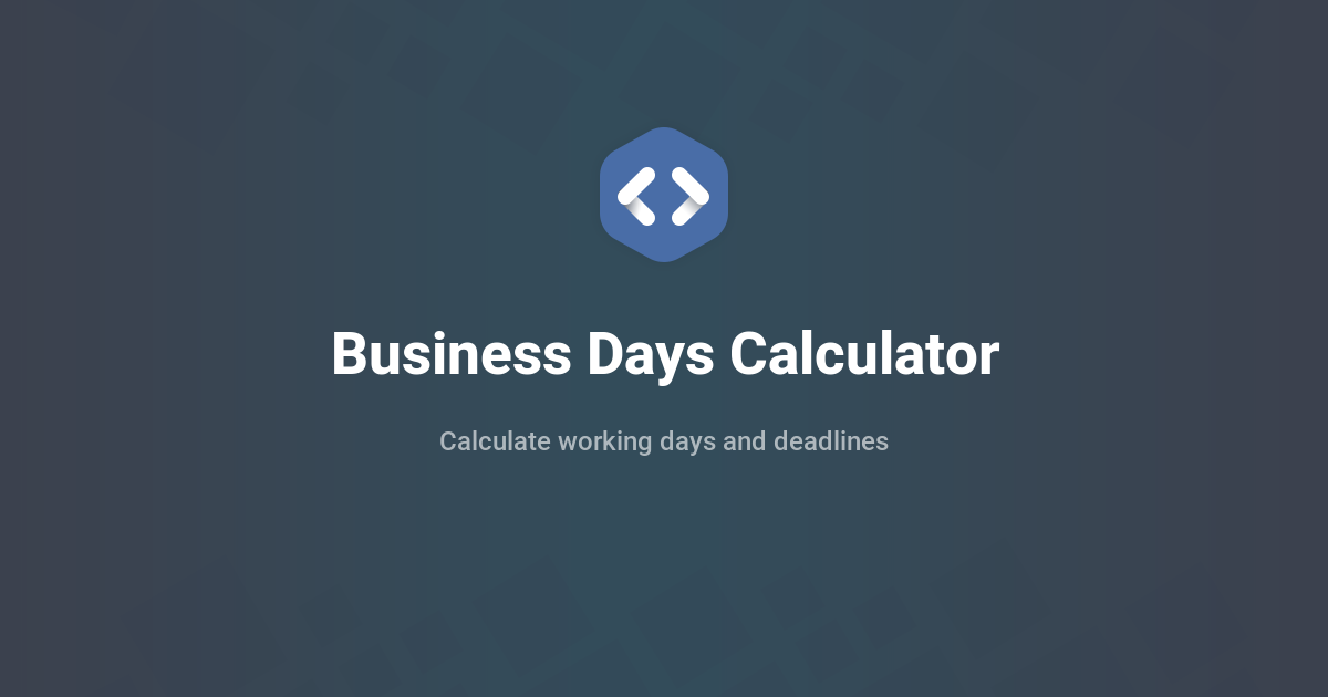 Business Days Calculator - Work Day Counter