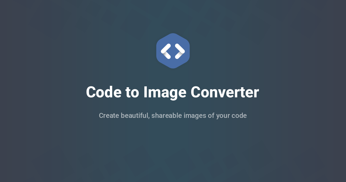 Code to Image Converter - Free Online Tool