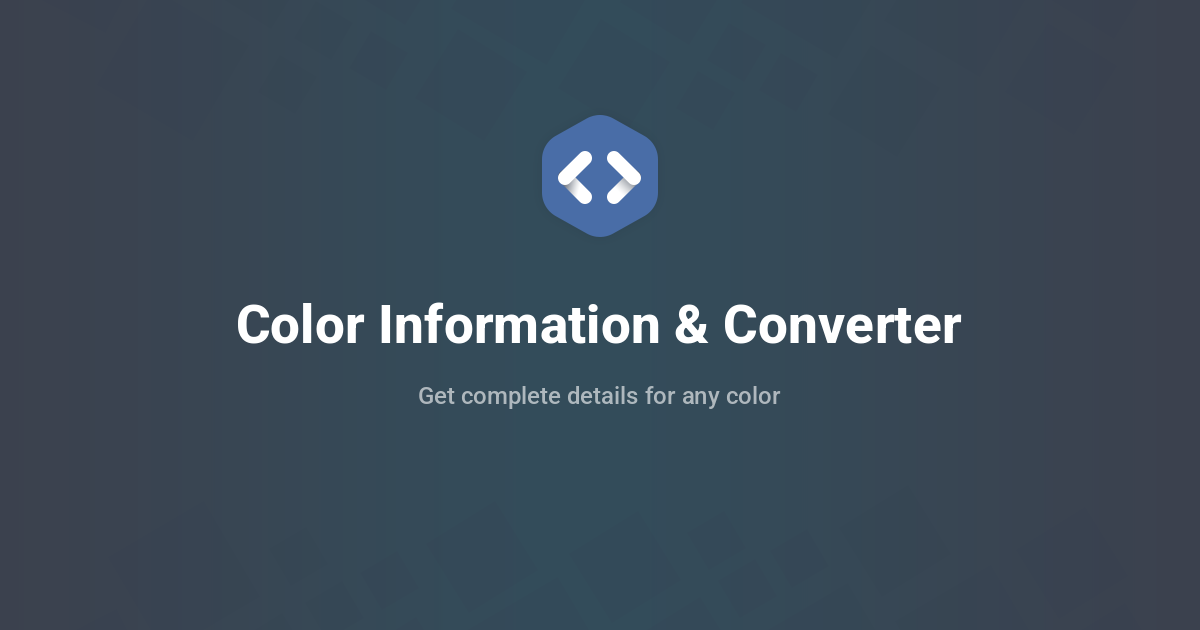 Color Information & Converter - Get HEX, RGB, HSL Codes