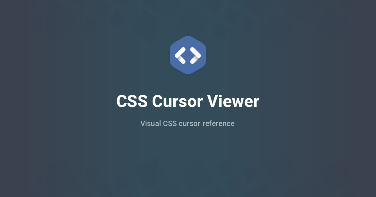 CSS Cursor Viewer - Visual Reference Guide