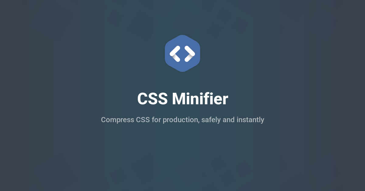 CSS Minifier - Compress CSS Online (Safe & Instant)