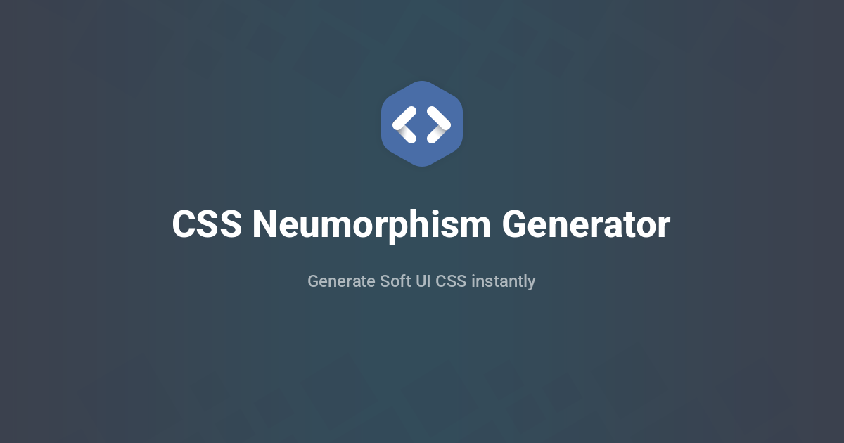 CSS Neumorphism Generator - Soft UI Code Maker