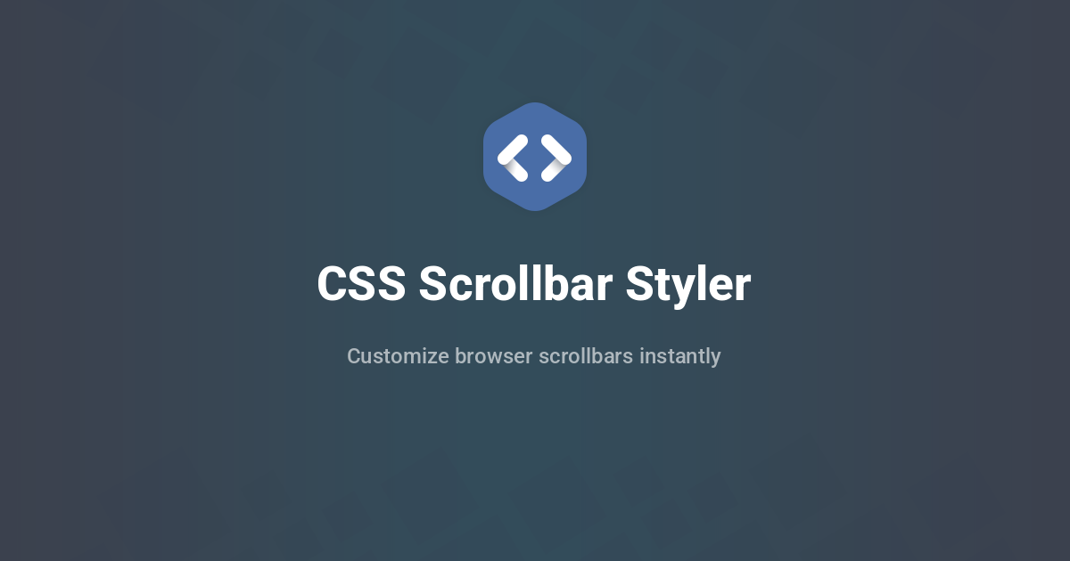 CSS Scrollbar Styler - Custom Scrollbar Generator