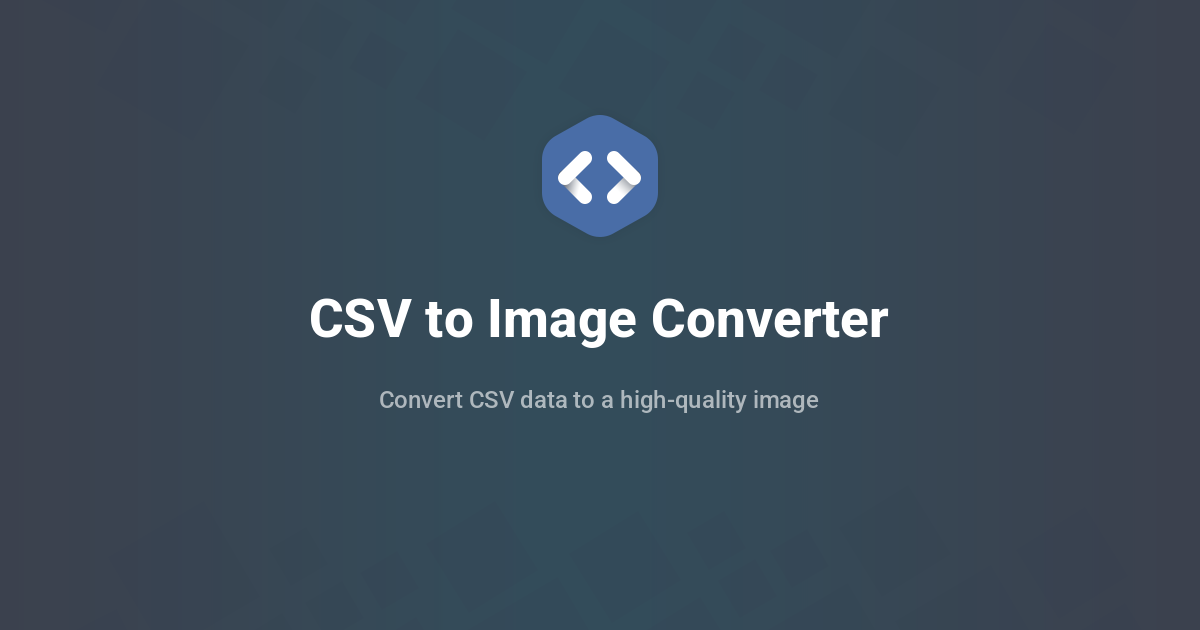 CSV to Image Converter - Free Online Tool