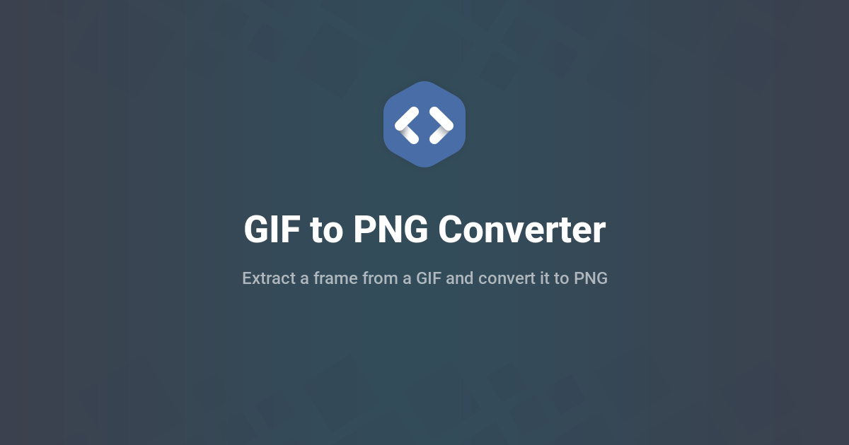 GIF to PNG Converter - Extract Frame and Convert