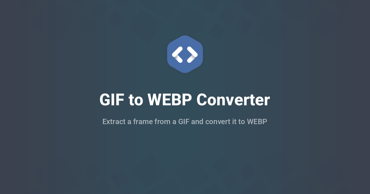 GIF to WEBP Converter - Extract Frame and Convert