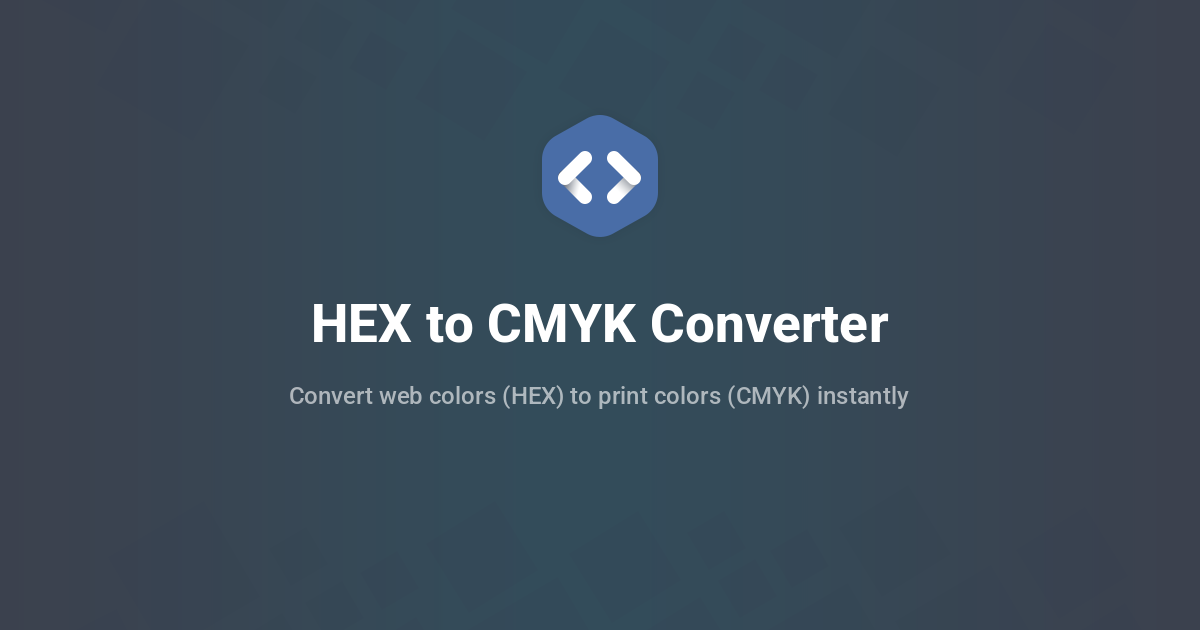 HEX to CMYK Converter - Free Online Color Tool