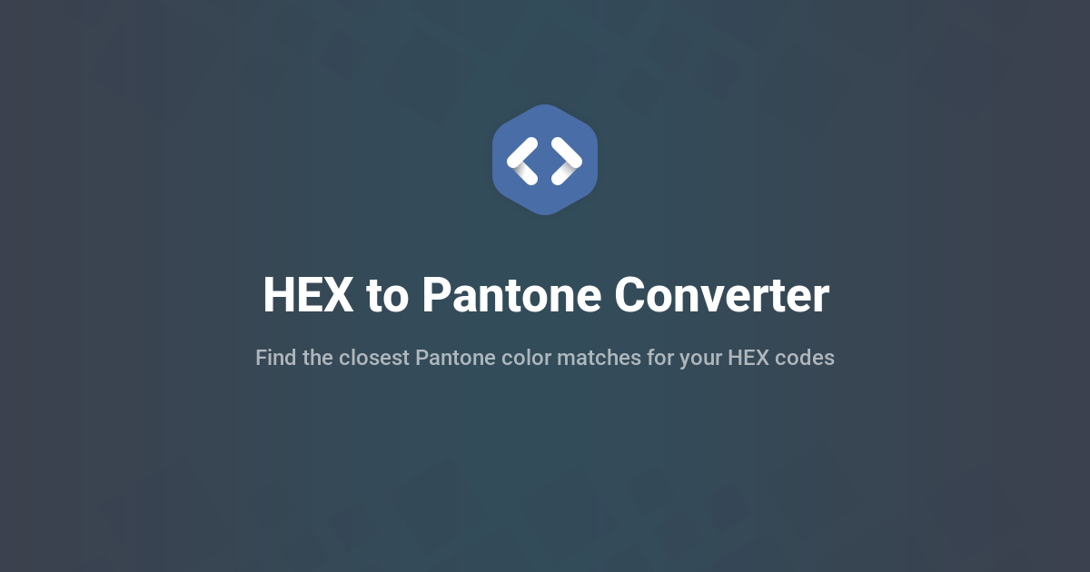 HEX to Pantone Color Converter - Find Closest Pantone Matches