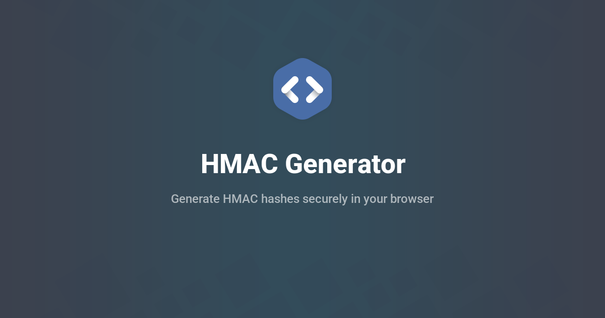 HMAC Generator - Online Tool for SHA-256, SHA-512, MD5