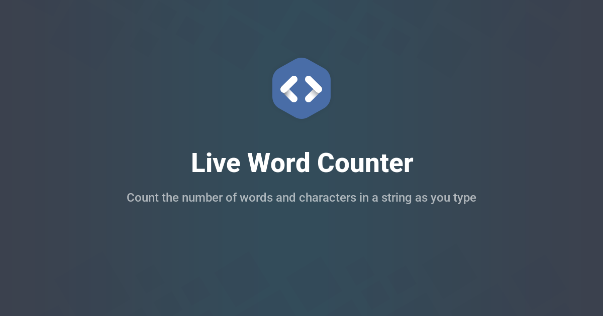 Live Word Counter