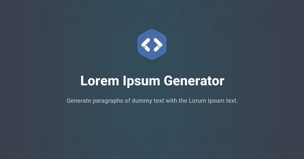 Lorem Ipsum Generator