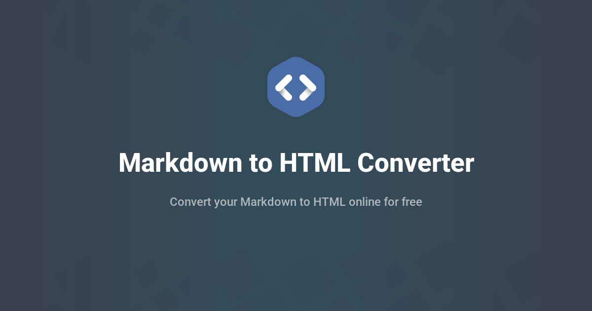Markdown to HTML Converter - Convert your Markdown to HTML online Markdown to HTML Converter - Convert your Markdown to HTML online