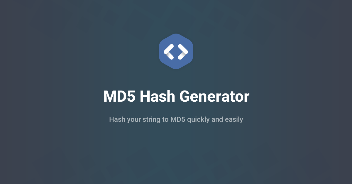 MD5 Hash Generator