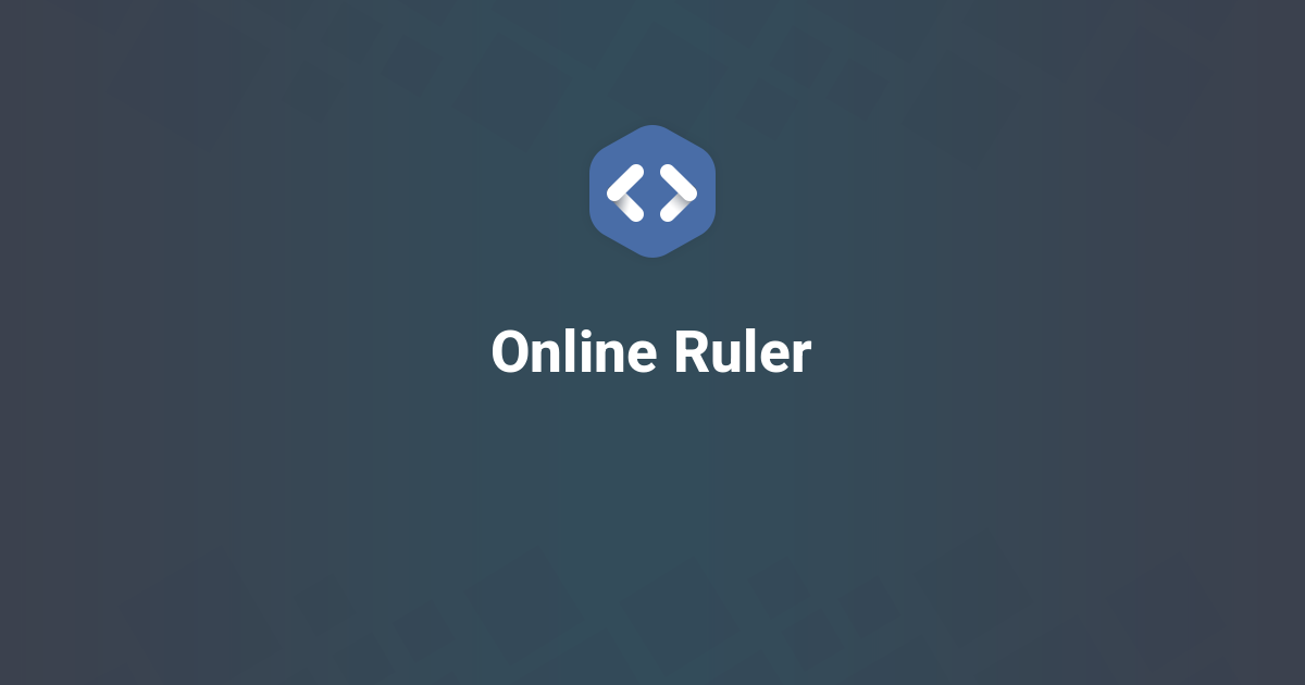 Online Ruler - Actual Size on Screen (CM, MM, Inch)