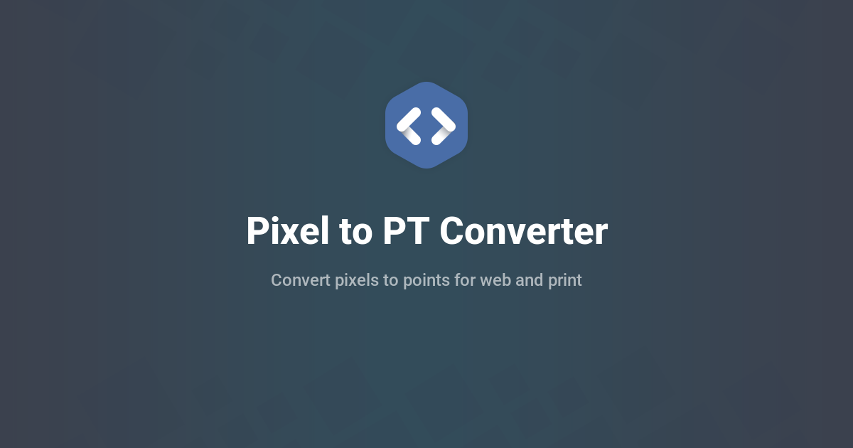 Pixel to PT Converter - Web to Print Calculator