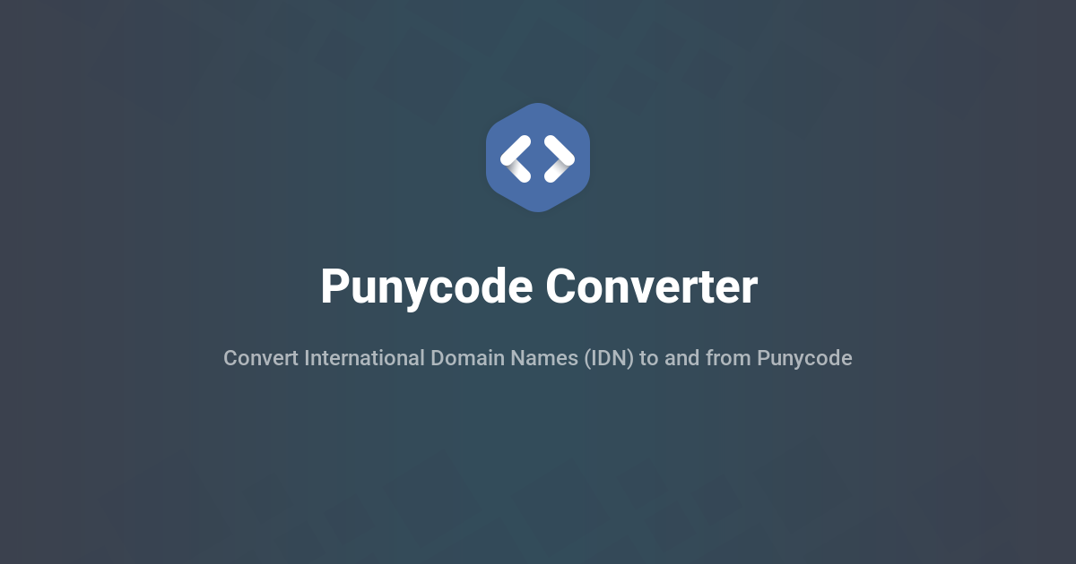 Punycode Converter Online Idn Encoder Decoder
