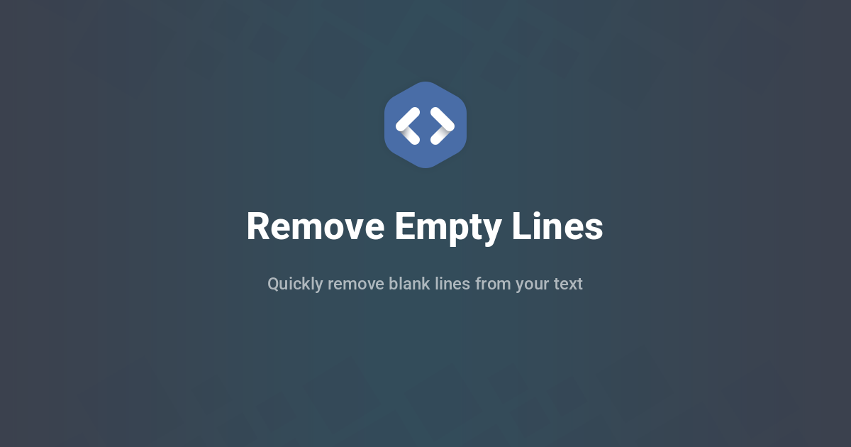 Remove Empty Lines - Online Text Cleaner Tool