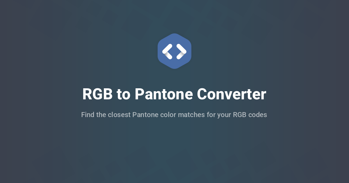 RGB to Pantone Color Converter - Find Closest Pantone Matches