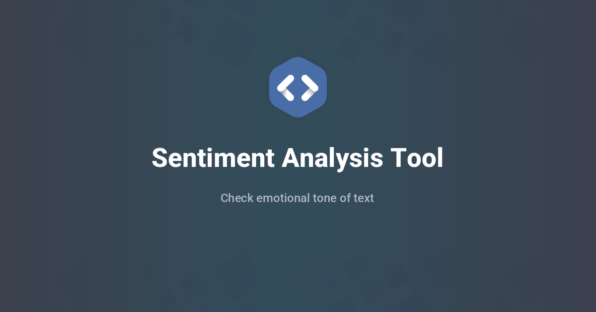 Sentiment Analysis Tool - Free Text Emotion Checker