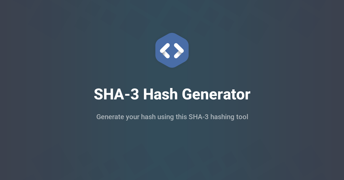 SHA-3 Hash Generator