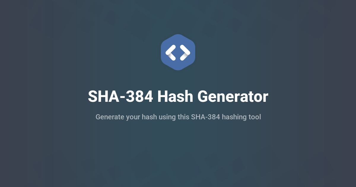 SHA-384 Hash Generator