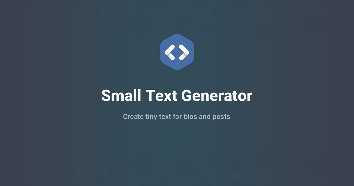 Small Text Generator - Superscript, Subscript & Small Caps