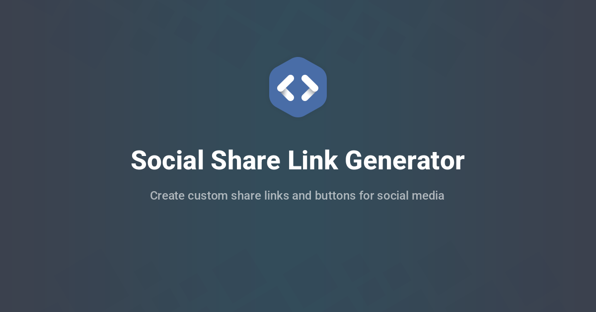 Social Share Link Generator - Create Custom Share Buttons