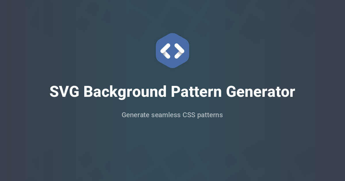 SVG Background Pattern Generator - Seamless CSS Patterns