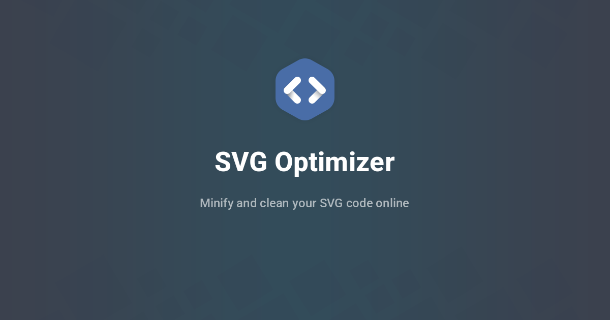 SVG Optimizer - Minify & Clean SVG Code Online
