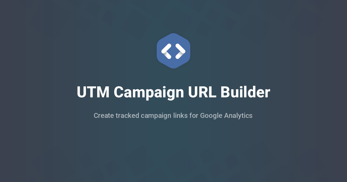 UTM Campaign URL Builder - Google Analytics Link Generator