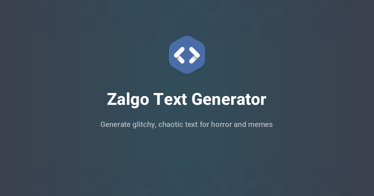 Zalgo Text Generator - Glitch Text Maker